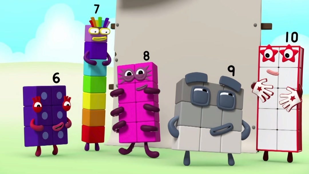 数字积木 早教动画:5兄弟聚齐 身材大变样,小7太高 老9太胖