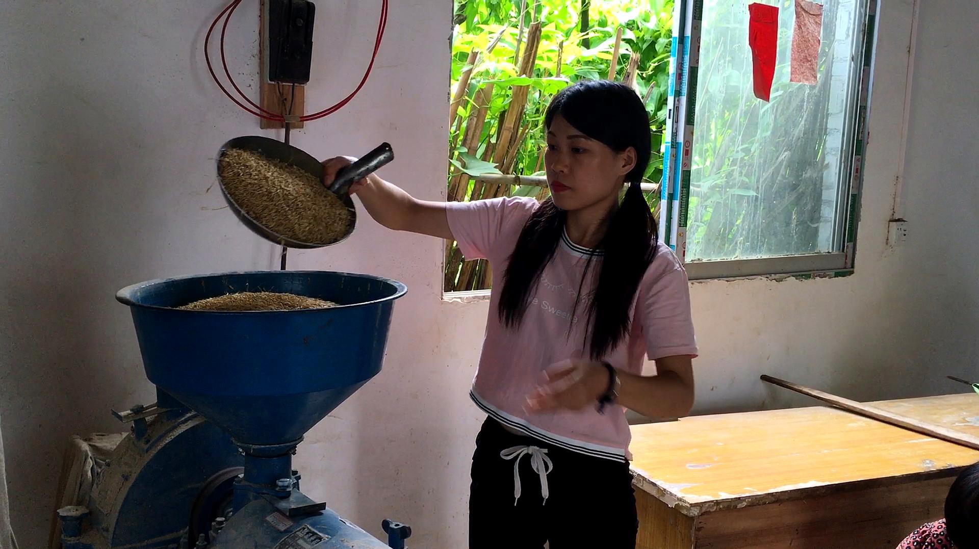 小小的碾米机,大大的好帮手,一起来见证稻谷变成大米的过程吧
