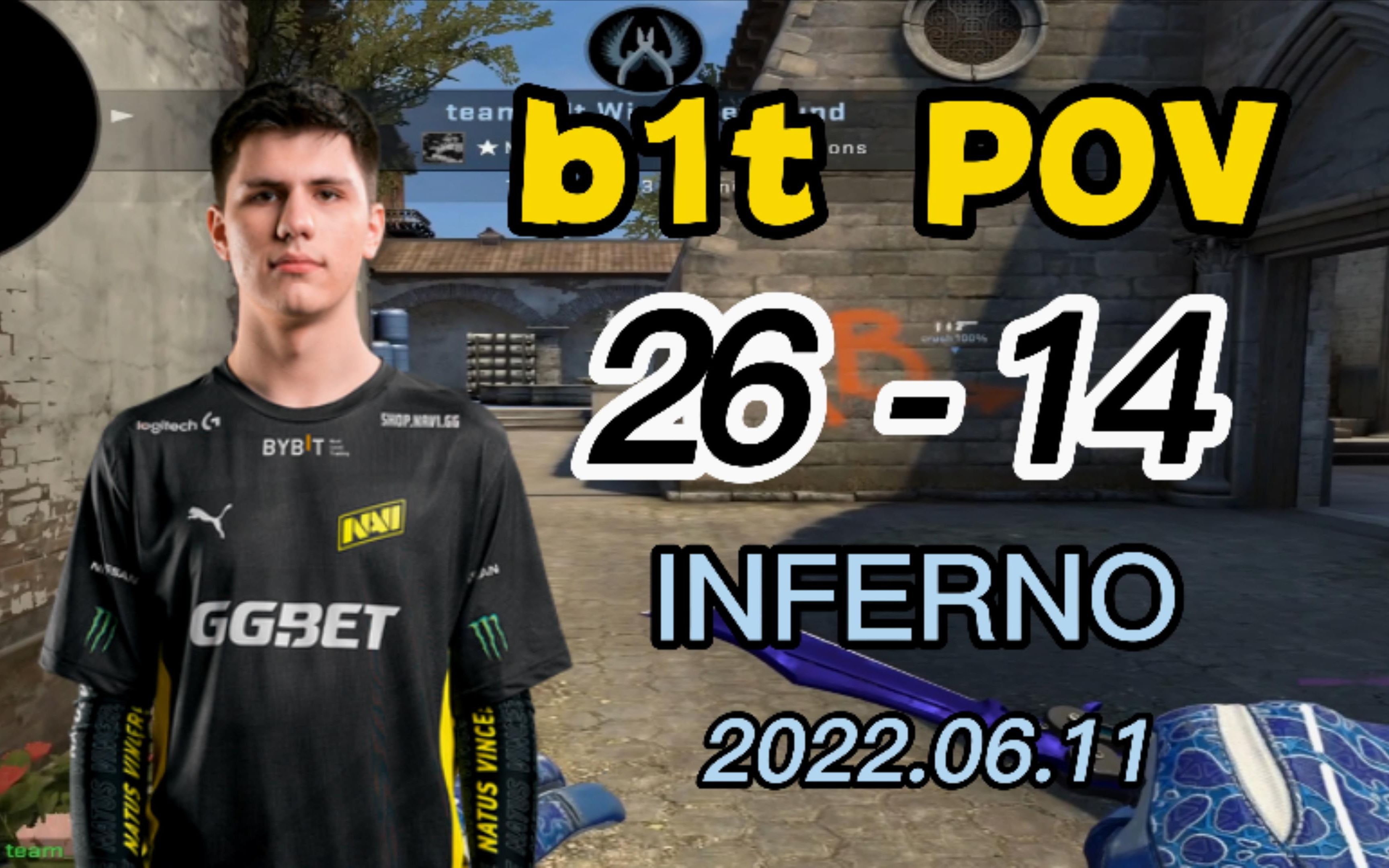 ...b1t (26-14) (81%爆头率的香蕉道教学) FACEIT 炼狱小镇 2022.06.11