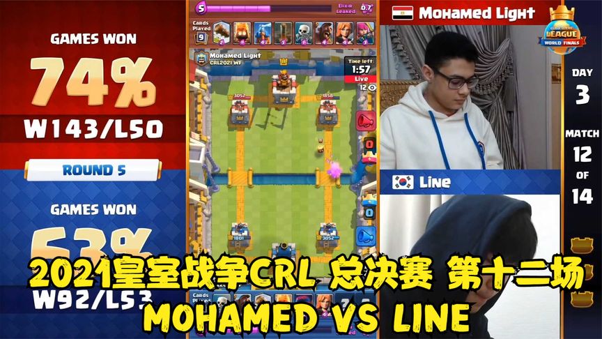 1080p 2021皇室战争CRL 总决赛 第十二场 MOHAMED VS LINE
