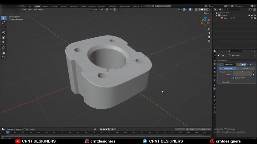 Blender -建模-初学者硬表面碧血打孔穿洞
