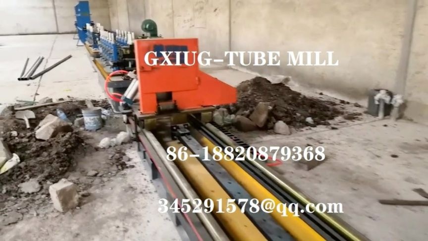 升威不锈钢高频制管机设备摆放现场