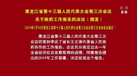 共度晨光 2019 黑龙江省第十三届人民代表大会第三次会议关于政府...