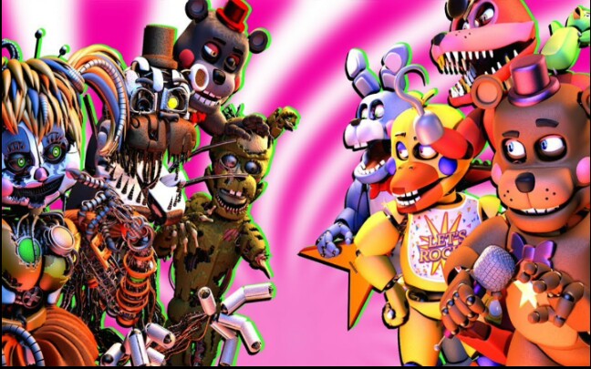 [FNAF/SFM]流氓混混与摇滚玩偶的对线|玩具熊的五夜后宫同人动画