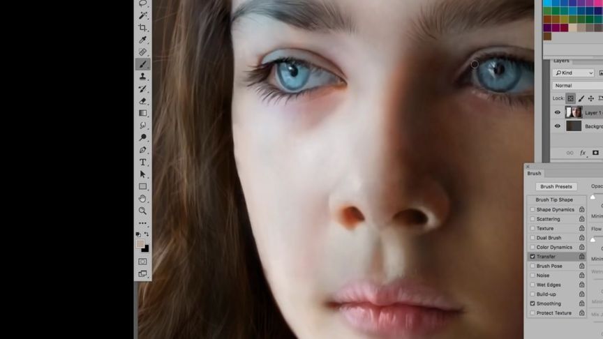 他山之玉-数字绘画-ps写实绘画女孩