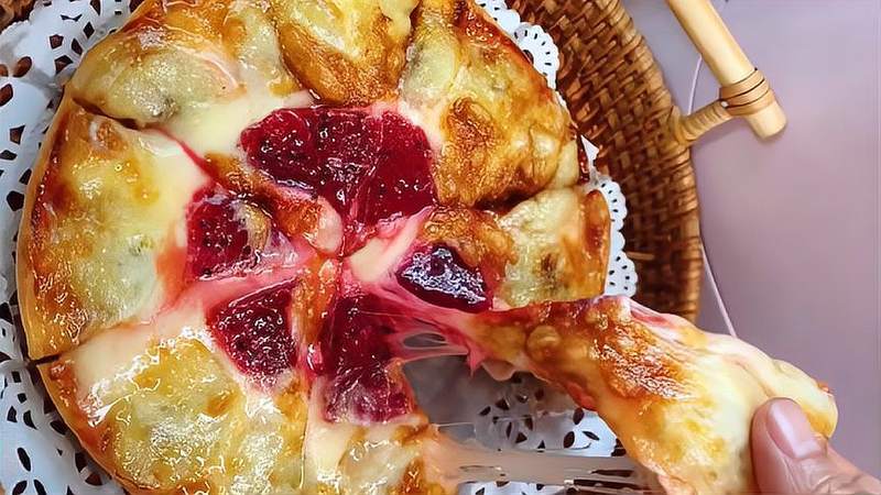 水果披萨这样做,简单好做,馋哭隔壁小孩,太香了