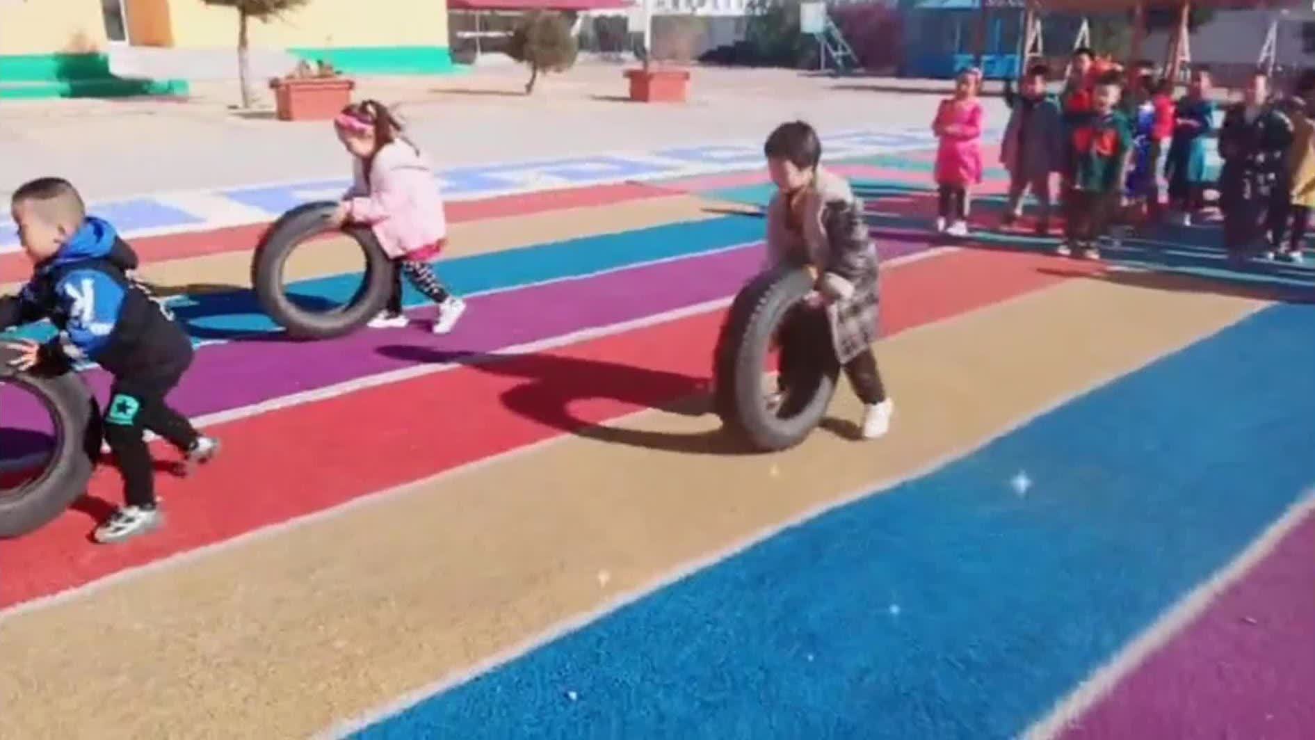 幼儿园户外游戏,满满是小时候的回忆