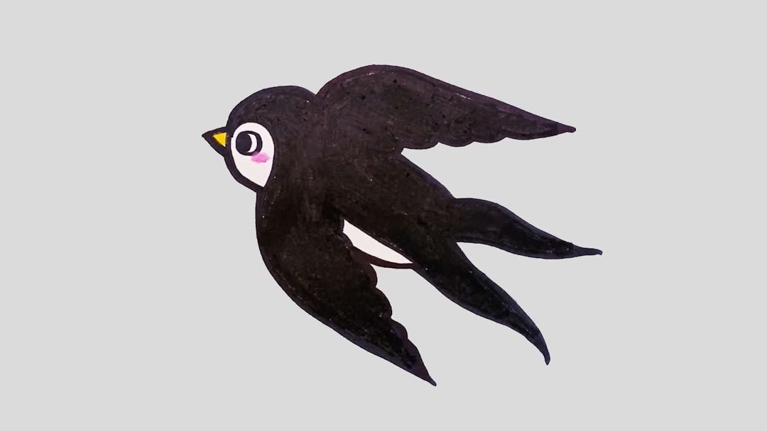 多多学画画 第237集 儿童简笔画 燕子 春天到 和妈妈画美丽小燕子