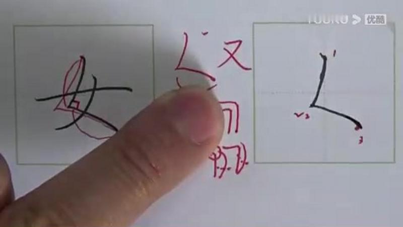 女字示范教学书写