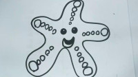 幼儿园简笔画教程,这个海星太可爱了