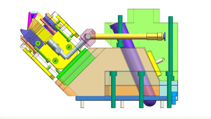 UG模具结构设计 后模斜行位运动原理