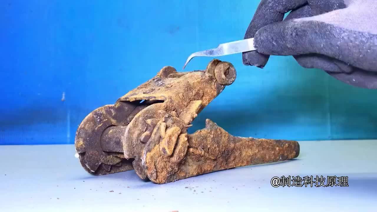 修复生锈皮带张紧机 #修复翻新解压老物件 #旧物修复