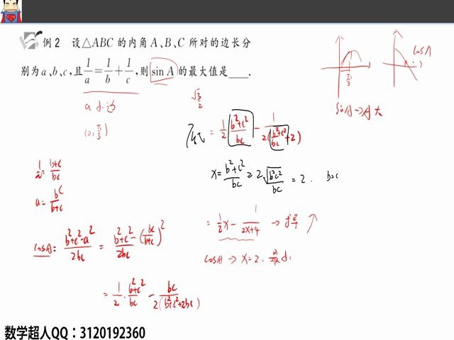 解三角形最值问题余弦函数法