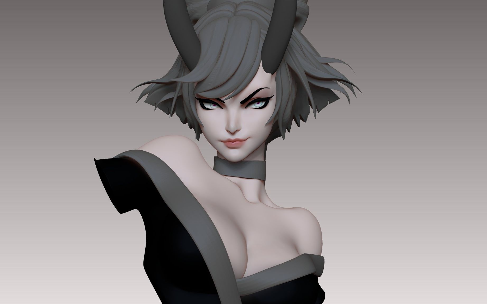 【ZBrush】3D建模视频教程:少女手办模型雕刻,ZB小白变大神(1)