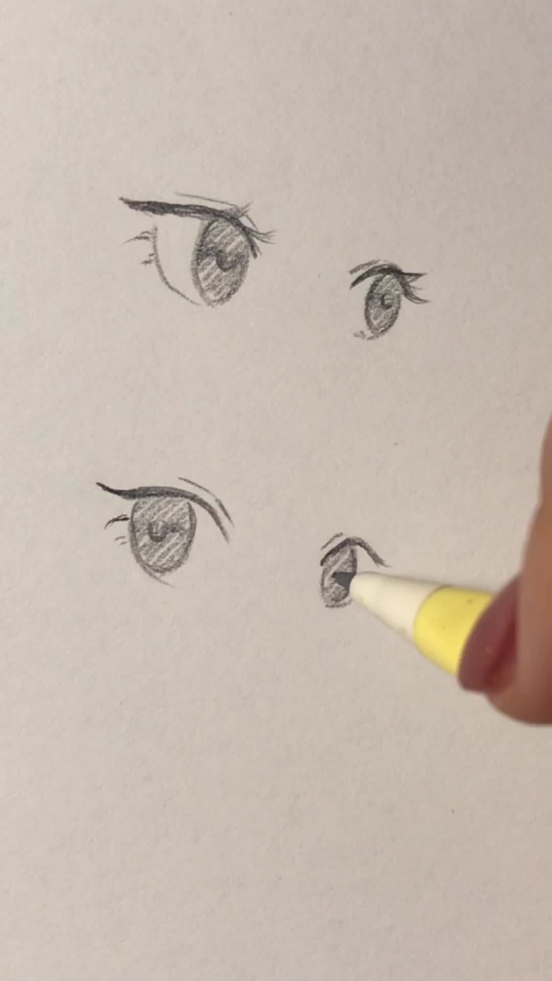 #绘画教程#动漫眼睛