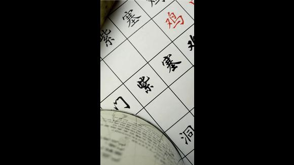 硬笔书法。塞