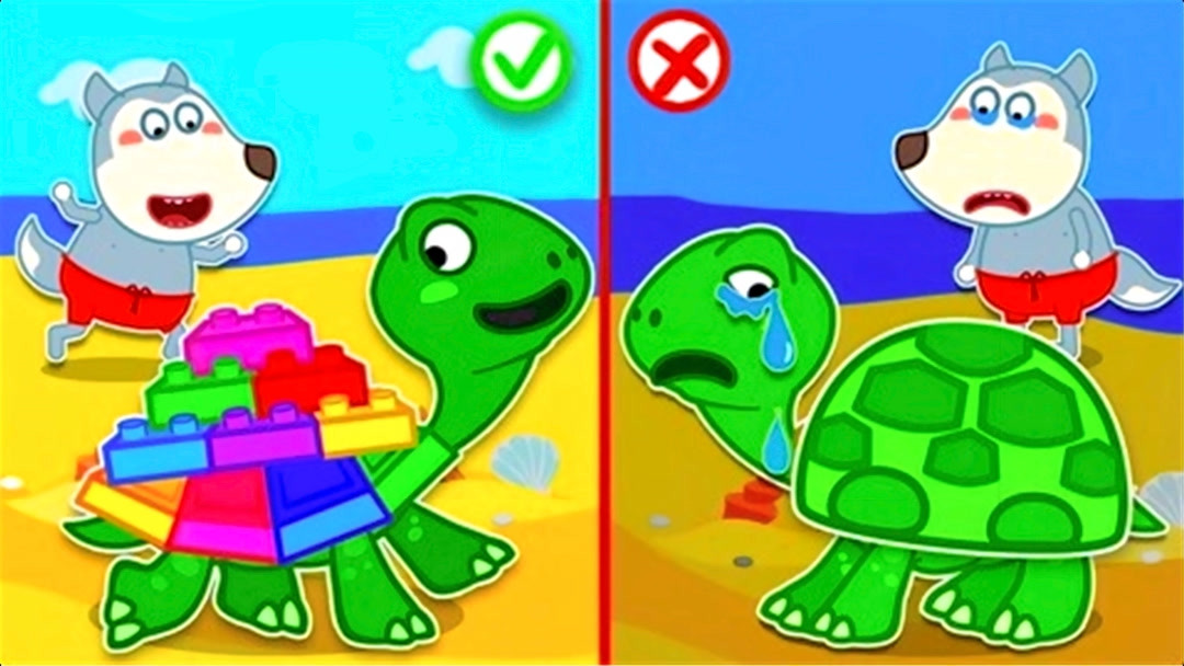 沃尔夫和朋友们去森林里玩,学习安全标志知识呦!