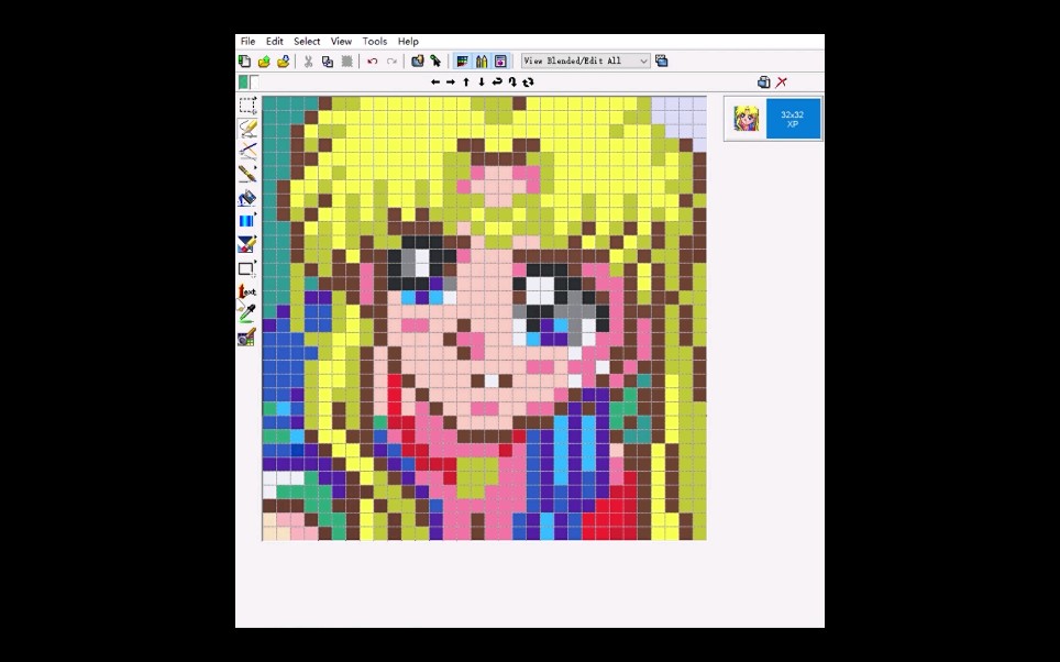 【像素】画一个水冰月鼠标指针