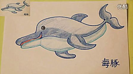 海豚可以这么画,画海豚简笔画亲子教育,教儿童学画画基础入门早教...