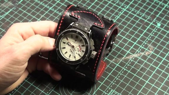 DIY一个手表皮带!这个皮带超宽超酷!赞!