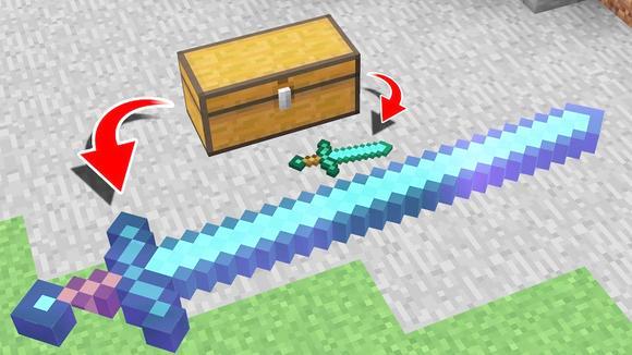 在我的世界中制做一把史上最强的钻石剑