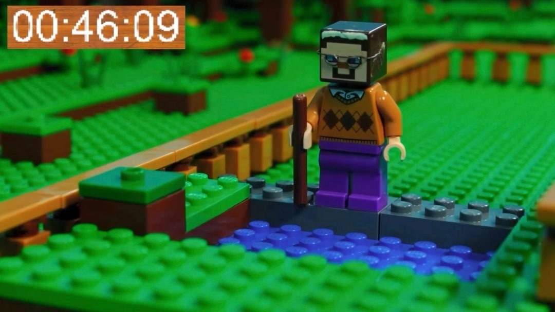 我的世界乐高积木定格动画,越野比赛困难重重!重在参与
