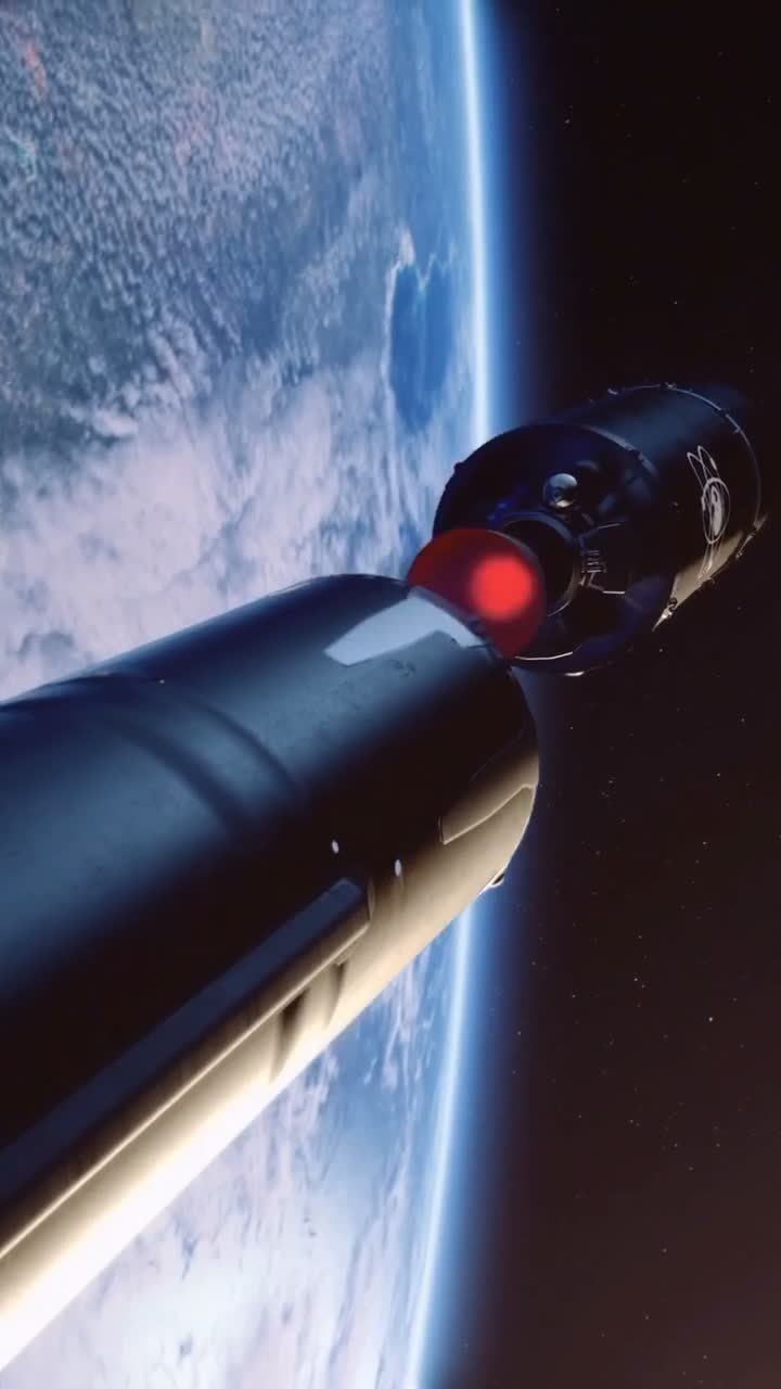 美国火箭海上回收动画模拟带着看世界太空探索视觉.