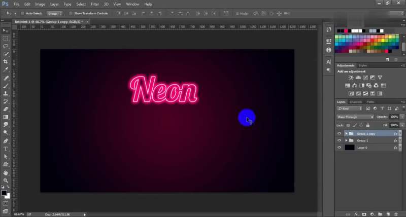「Photoshop教程」PS制作霓虹灯效果,你就是黑夜里最闪亮的星!