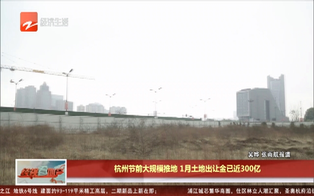 杭州节前大规模推地 1月土地出让金已近300亿