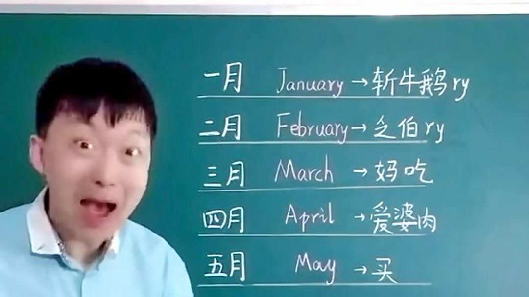 你们期待的:一月到十二月的英语单词谐音搞笑记忆法来了 #我爱学习...