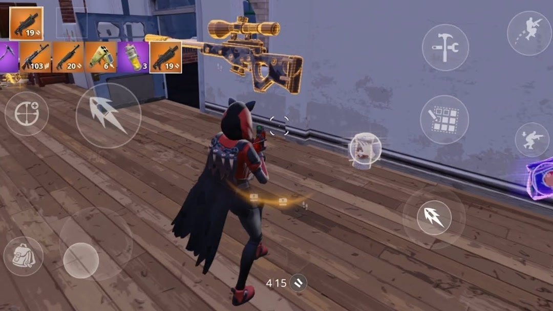 堡垒之夜游戏:使用压制狙击手进行纯金游戏