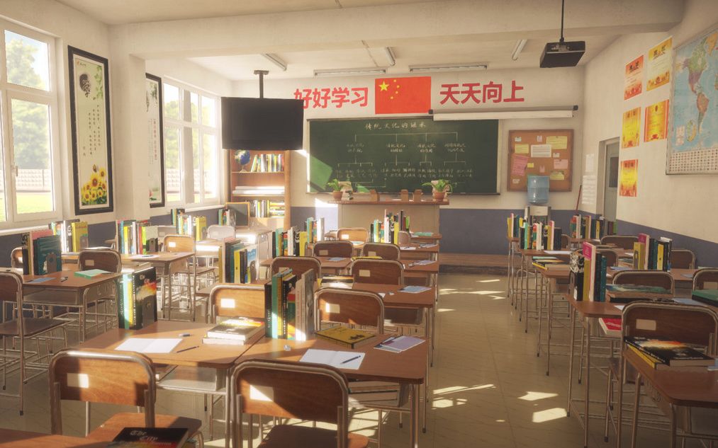 【Maya场景建模】从0开始教你,卡通教室场景模型搭建
