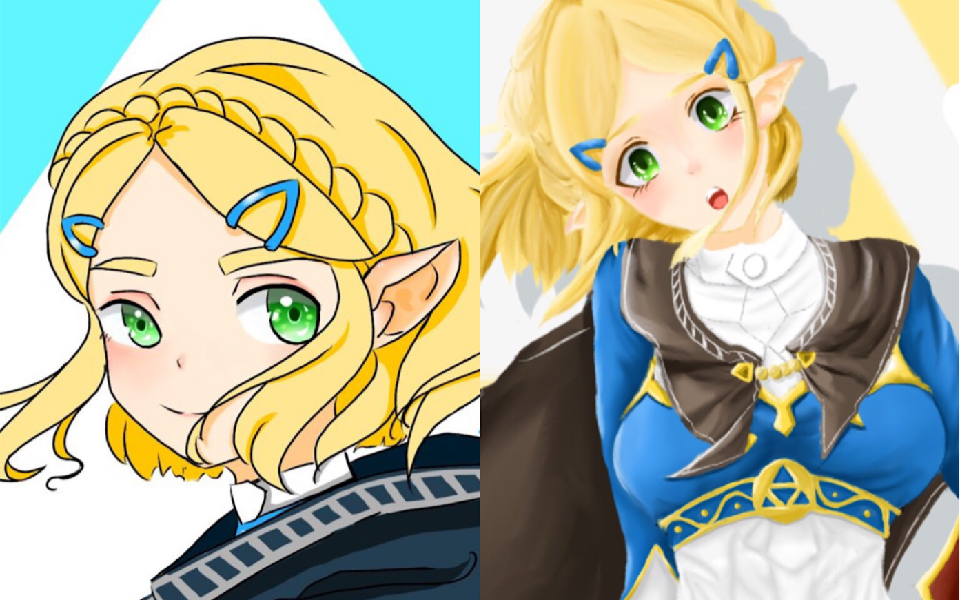 【procreate】短发塞尔达、一个半月从P1到P2算进步么(视频主要为p2...