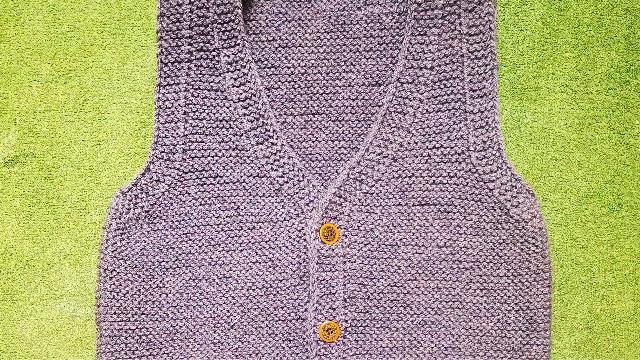 用搓板针织自带门襟的毛衣,教你一个能显著辨别门襟边的小技能