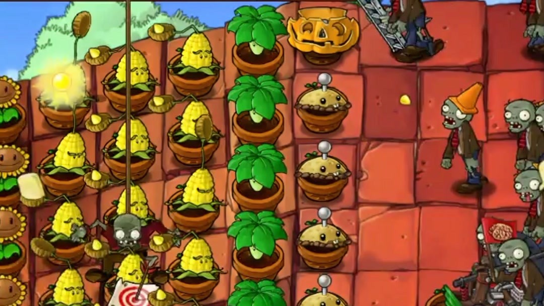 植物大战僵尸无敌版:这个拿梯子的僵尸也太赖皮了吧差点就输游戏