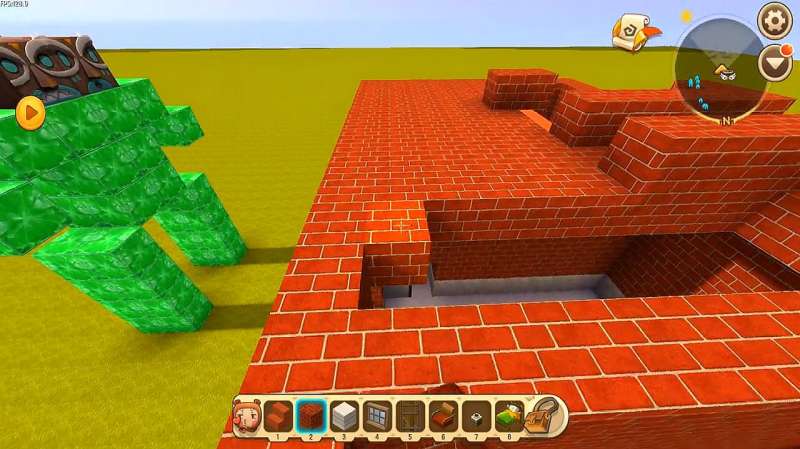 迷你世界 创造模式:搭建南方小屋