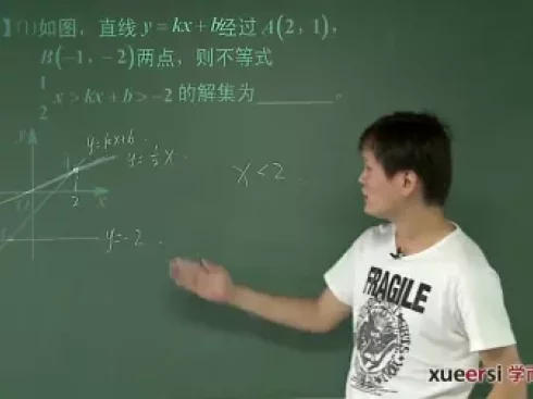 【初二数学】:一次函数(二)函数与方程、方程组、不等式的综合问题例5