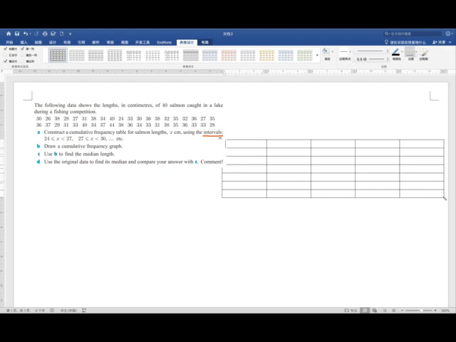 The C.F Table & Graph 累计频数图表