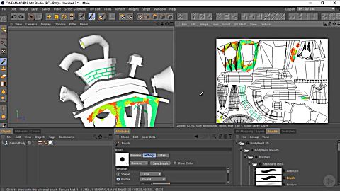 C4D卡通小船模型展UV贴图基础教程03