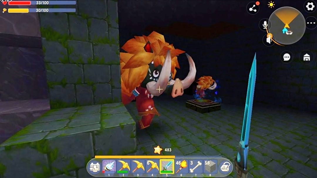 迷你世界 地牢里的小猪怪动作神同步 冒险游戏