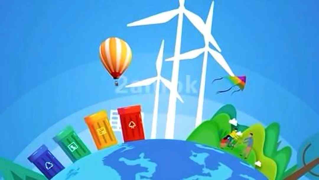 4k绿色环保节能卡通动画片头ae模板-凌晨两点素材网