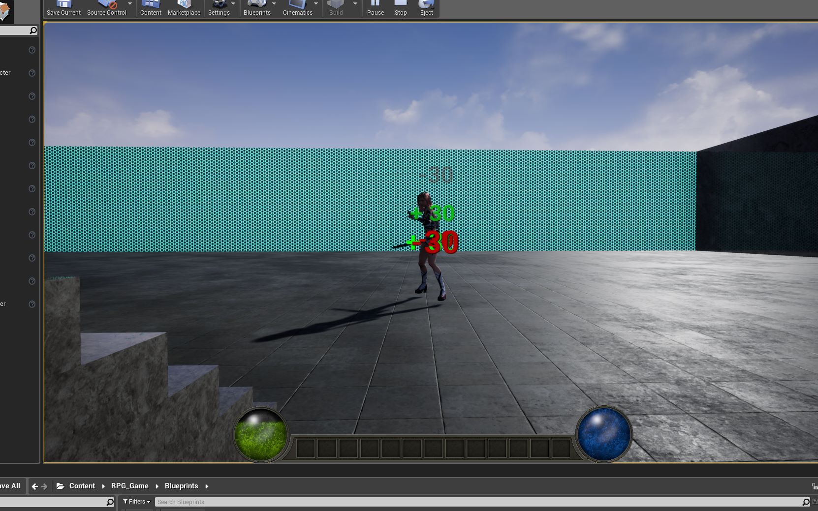 Ue4-RPG游戏开发第2节,UI血条创建,绑定角色属性。