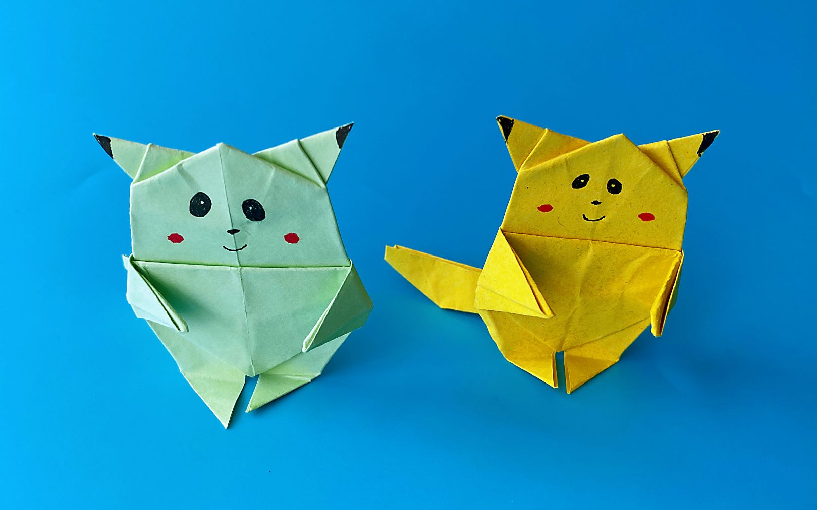 教你折纸皮卡丘,简单漂亮,折纸王子慢速详细视频教程