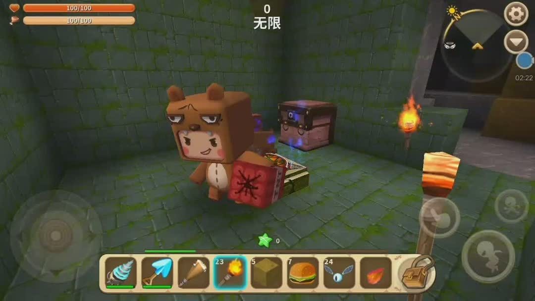 迷你世界:发现一个熊孩子守护的稀有黄金矿地牢