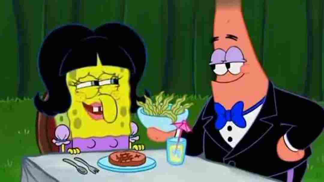 派大星:你答应 陪我吃饭,和我看电影的!海绵宝宝我们去约会吧