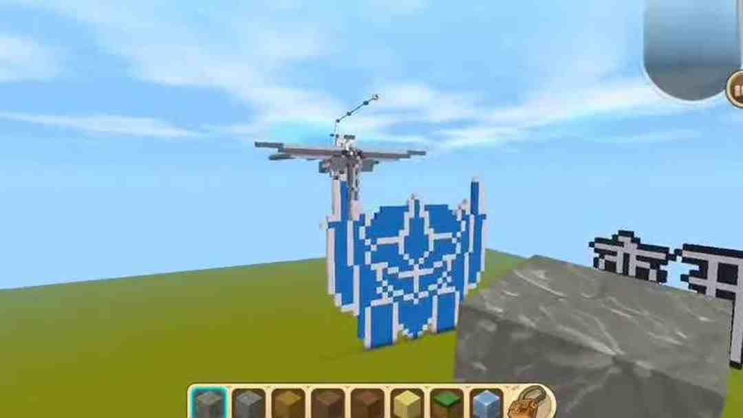 迷你世界,三位变形金刚在这变形!