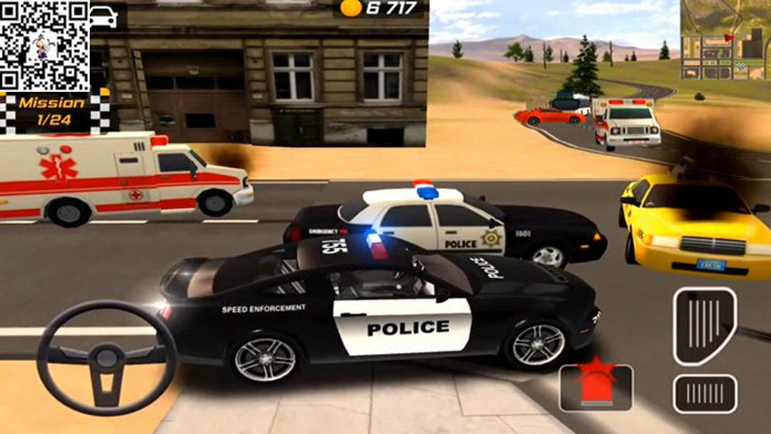 【永哥】警察驾驶警车城市救援 警察救援警察城市巡逻救援模拟器