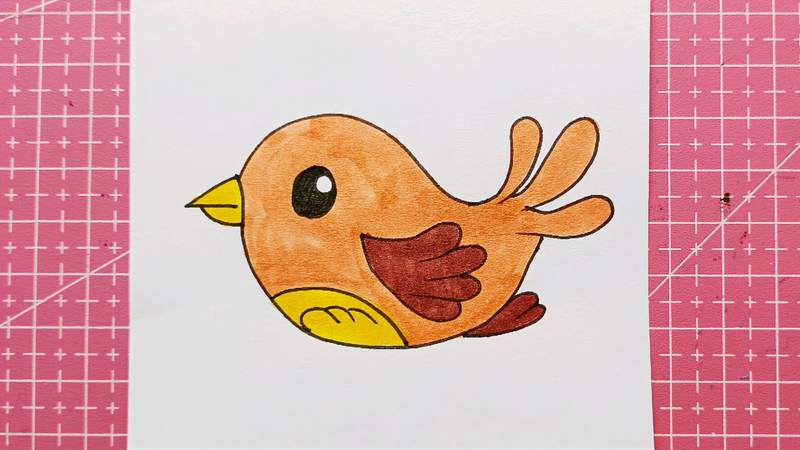 简笔画:画一只飞翔的小鸟