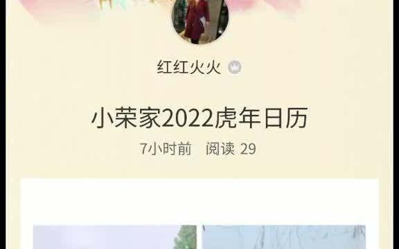2022虎年小荣日历