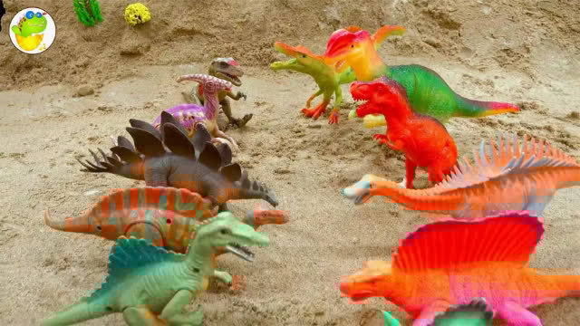 图片里找恐龙等动物玩具,儿童益智卡通